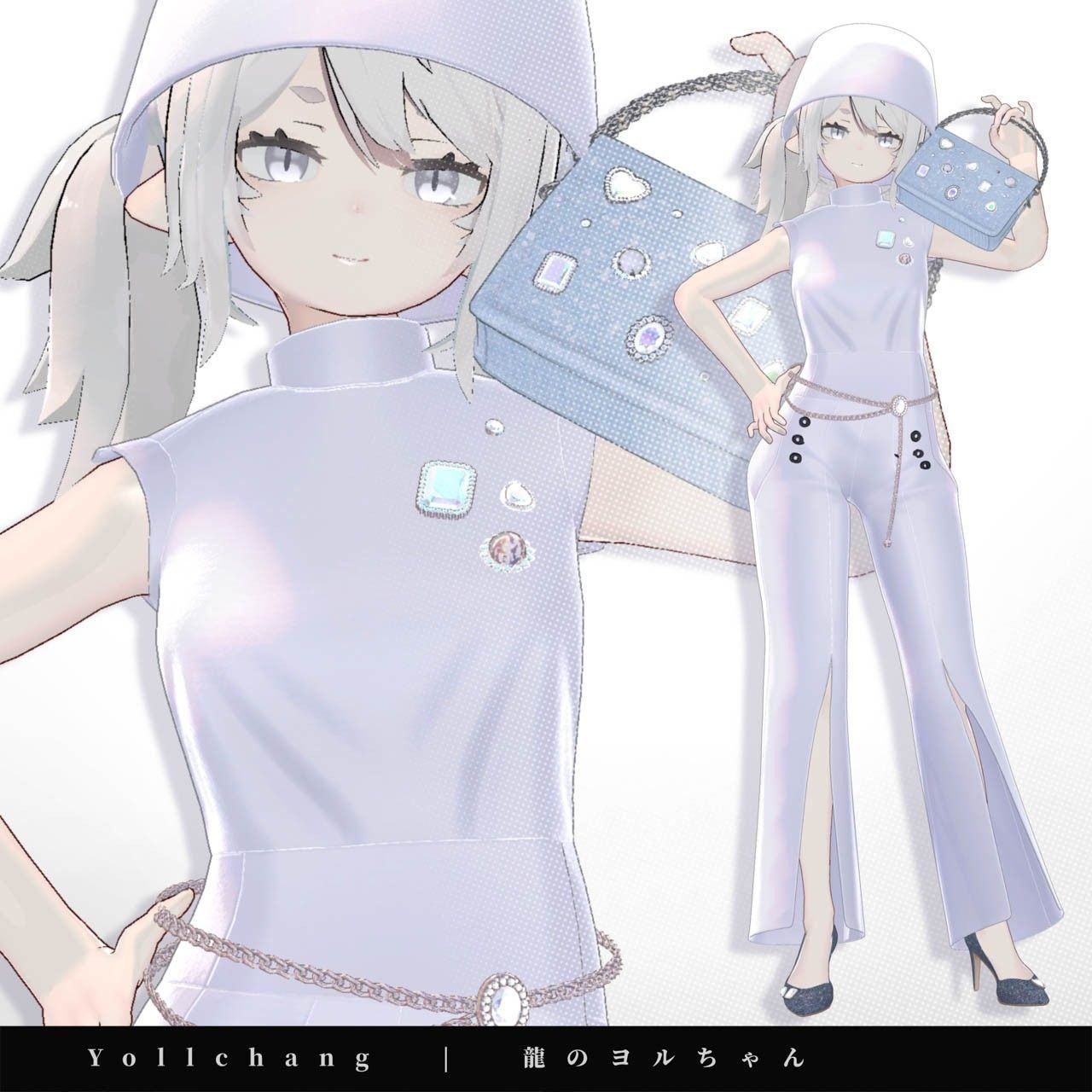 【龍のヨルちゃん Yoll】キラキラ大粒ビジューつき☆華やか魅せパンプス【VRChat】 | StyMore